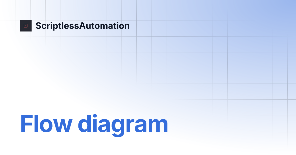 Flow Diagram Scriptlessautomation